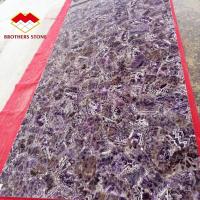 China Semi Precious Stone Marble Furniture Amethyst Slab For Sink Basin for sale