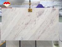 China Backlit Pink Vein White Marble Tile Natural Rose Rainbow Onyx for sale