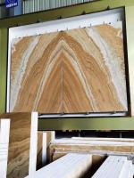 China Yellow And White Mulge Earl Royal Wood Grain Marble Wall Background for sale