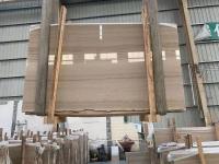China Bookmatch Yellow Mulge Earl Royal Wood Grain Marble For Stair Tiles for sale