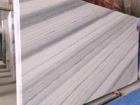China Glacier White Marble Stone Slab With Grey Veins 15mm Thickness for sale
