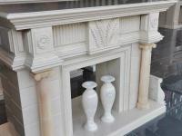 China 30mm Thick White Marble Tile Fireplace Mantel Throughout Surround Inspirations for sale