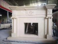 China 30mm Thick White Marble Tile Fireplace Mantel Throughout Surround Inspirations for sale