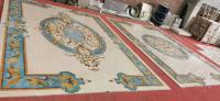 China Natural Flower Waterjet Round Marble Tiles Medallion Carpet for sale