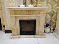 China Customized Decorative Onyx Stone Marble Fireplace Surround for sale