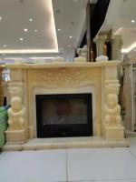 China Customized Decorative Onyx Stone Marble Fireplace Surround for sale