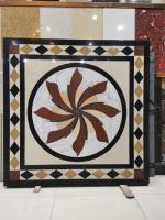 China Deluxe Interior Lobby Water Jet Medallion Flower Marble Petterns Decorative Wall for sale