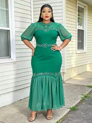 China Elegant Chiffon Rhinestone Dress for Evening Gown for sale