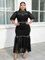 China Elegant Chiffon Rhinestone Dress for Evening Gown for sale