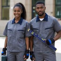 China Durable Industrial Work Jacket and Pants Set with Multiple Pockets and Reinforced Stitching for sale