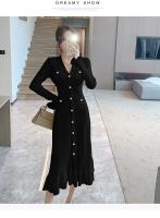 China Women's V-Neck Midi Dress with Ruched Design, Fitted Waist, and Eco-friendly PU Material for sale