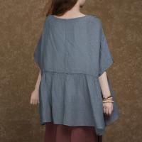 China Women's Loose-Fit Gathered-Waist Asymmetric Tunic Top for Casual Wear for sale