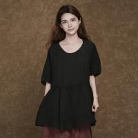 China Women's Loose-Fit Gathered-Waist Asymmetric Tunic Top for Casual Wear for sale