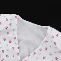 China Women's Floral Print Blouse and High-Waist Mermaid Hem Maxi Skirt Set for sale