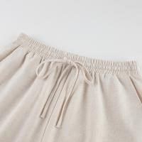 China Women’s Side-Tie Crop Top and Straight-Leg Pants Set with Adjustable Side Ties and Elastic Waist for sale