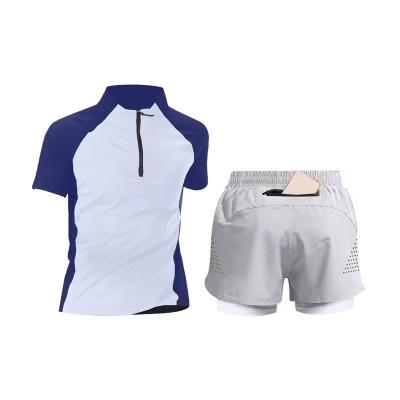 China Men’s Golf Polo Shirt and 2-in-1 Running Shorts Set with Quick-Dry Fabric, Breathable Construction, and Moisture-Wicking for Outdoor Sports for sale