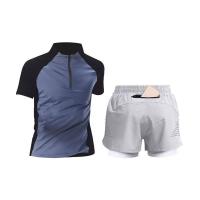 China Men’s Golf Polo Shirt and 2-in-1 Running Shorts Set with Quick-Dry Fabric, Breathable Construction, and Moisture-Wicking for Outdoor Sports for sale