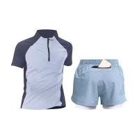 China Men’s Golf Polo Shirt and 2-in-1 Running Shorts Set with Quick-Dry Fabric, Breathable Construction, and Moisture-Wicking for Outdoor Sports for sale