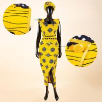China Lightweight High-waist African Wax Print Pencil Dress with Machine Washable Fabric for sale