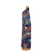China Women's African Print Two-Piece Set with Geometric Print Lightweight Polyester Blend and Adjustable Studded Belt for sale