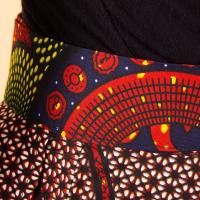 China Women's African Print High Waist Asymmetric Hem Skirt Set with Vibrant Wax Print for sale