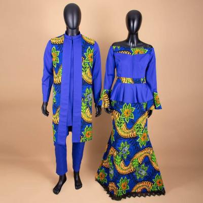 China Women's African Print Peplum Skirt Set with High-Waist Design and Breathable African Wax Print Fabric for sale