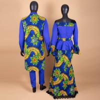 China Women's African Print Peplum Skirt Set with High-Waist Design and Breathable African Wax Print Fabric for sale