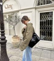 China Women’s Oversized Cropped Faux Suede Jacket for Urban Streetwear for sale