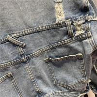 China Women's Distressed Cropped Denim Jacket with Puff Sleeves, Lace Hem, and Patchwork Design for sale