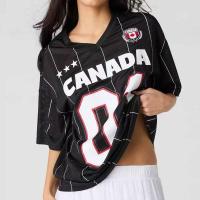 China Women's Vintage Sports Jersey T-Shirt with Breathable Mesh Fabric and Oversized Loose Fit for sale