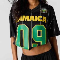 China Women's Vintage Sports Jersey T-Shirt with Breathable Mesh Fabric and Oversized Loose Fit for sale