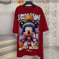 China Women's Rhinestone Detail Cartoon Graphic Tee with Soft Cotton Blend Fabric for Casual Streetwear for sale