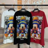 China Women's Rhinestone Detail Cartoon Graphic Tee with Soft Cotton Blend Fabric for Casual Streetwear for sale