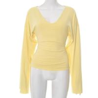 China Women’s Off-Shoulder Long Sleeve Top with Slim Fit and Stretch Fabric for Comfortable Wear for sale