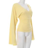 China Women’s Off-Shoulder Long Sleeve Top with Slim Fit and Stretch Fabric for Comfortable Wear for sale