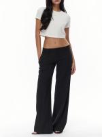 China Women's Soft Stretch Fabric Slim Fit Breathable Crop Top and Cropped T-Shirt for sale