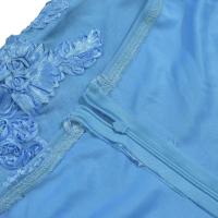 China Women's Floral Embroidery Sheer Maxi Dress with Strapless Fitted Design and Lace Overlay for sale