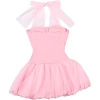 China Women's Pink Sweetheart Neckline Corset Dress with Layered Fluffy Tulle Skirt Mini Dress for sale