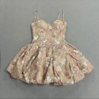 China Women's Sequin Floral Embroidery Corset Mini Dress with Adjustable Studded Belt for sale