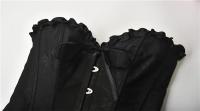 China Women's Vintage Jacquard Corset Top with Adjustable Back Closure and Waist Shaping Fit for sale