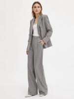 China Women’s Rhinestone Embellished Suit Set with High-Waisted Wide-Leg Pants and Double-Breasted Blazer for sale