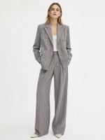 China Women’s Rhinestone Embellished Suit Set with High-Waisted Wide-Leg Pants and Double-Breasted Blazer for sale