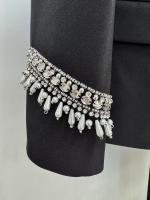China Embellished Women's Suit Set with High-Waisted Wide-Leg Pants for Elegant Formal Wear for sale