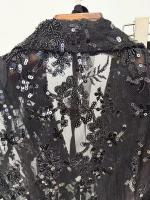 China Floral Embroidered Lace Blazer Pants Suit Set with Sequin Embroidery and High-Waisted Wide-Leg Trousers for sale
