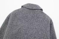 China Women's Cropped Wool Jacket with Soft Wool-Blend Fabric and Front Metal Zipper Closure for sale