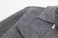China Women's Cropped Wool Jacket with Soft Wool-Blend Fabric and Front Metal Zipper Closure for sale