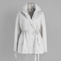 China Women's Lightweight Windbreaker Jacket with Adjustable Drawstring Waist and High Stand Collar for sale