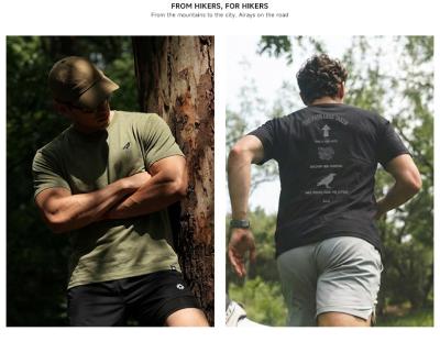 China Men's Outdoor Graphic T-Shirt in Cotton with Breathable Lightweight Fabric for Casual Wear for sale
