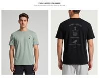 China Men's Outdoor Graphic T-Shirt in Cotton with Breathable Lightweight Fabric for Casual Wear for sale