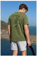China Men's Outdoor Graphic T-Shirt in Cotton with Breathable Lightweight Fabric for Casual Wear for sale